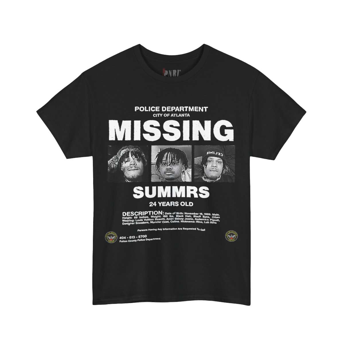 Summrs Missing Tee Black – PluggnbLounge
